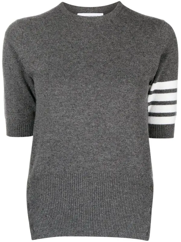 Thom Browne 4-bar Stripe Cashmere Top