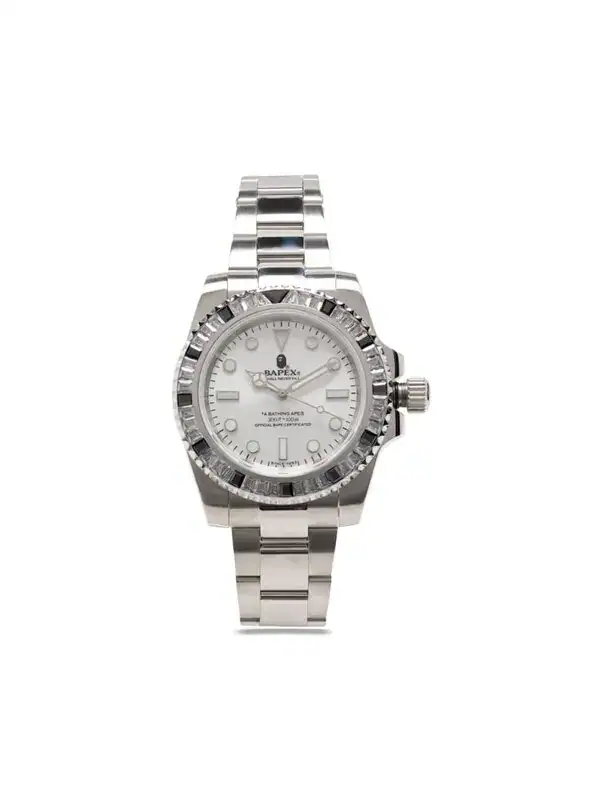 A Bathing Ape® Type 1 Bapex® Crystal Stone 40mm - Silver