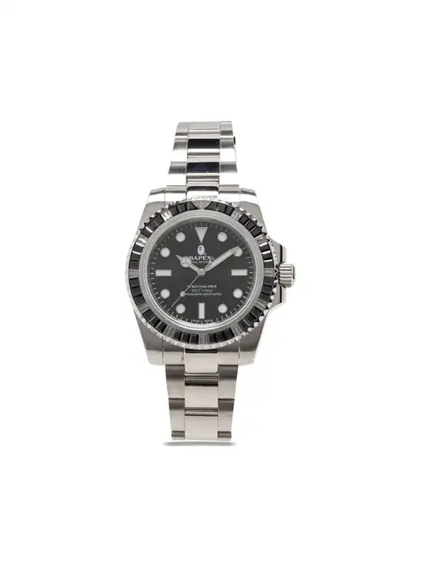 A Bathing Ape® Type 1 Bapex® Crystal Stone 40mm - Silver