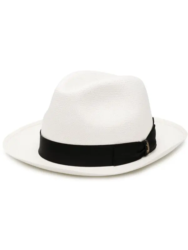 Borsalino Federico Panama Straw Hat - White
