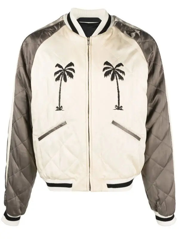 Palm Angels Upsidedown Palm Sukajan Jacket - Brown