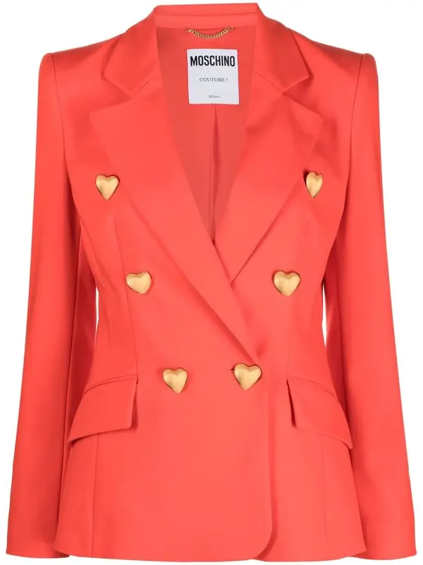 Moschino Heart-button Double-breasted Blazer