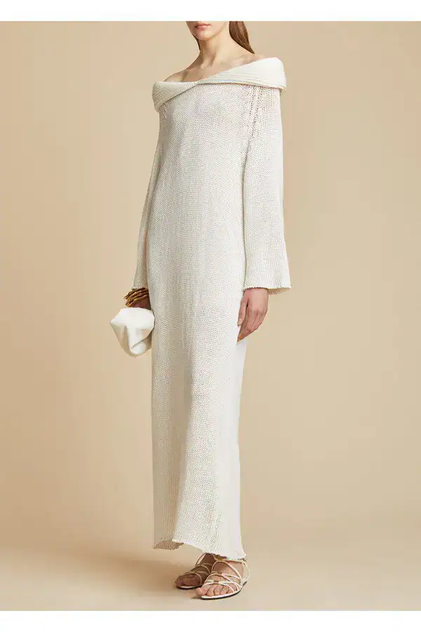 Khaite The Cyra Dress In Ivory In Neutral - 40% Off | Editorialist