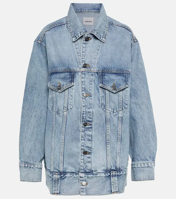 Khaite Grizzo Denim Trucker Jacket - Blue