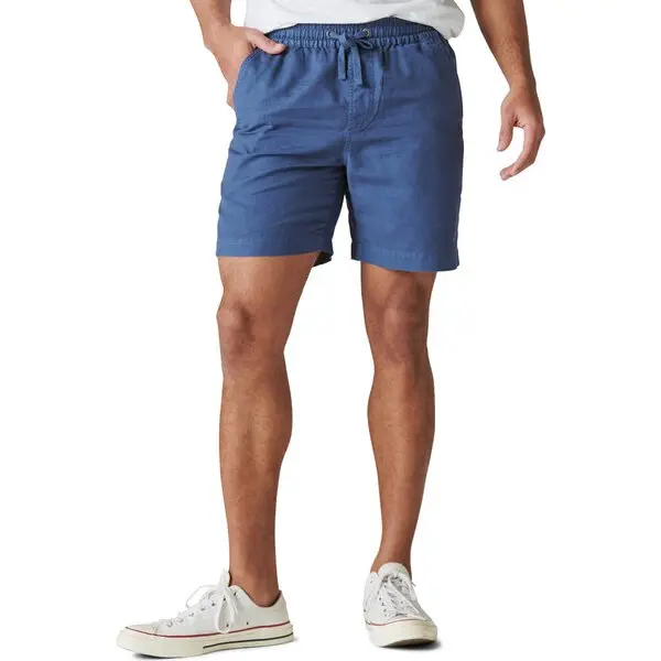 Lucky Brand Cotton & Linen Short - Dark Denim