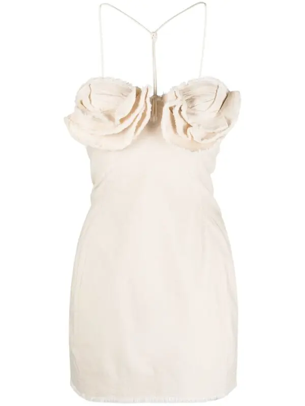 Jacquemus La Robe Artichaut Mini Dress - Neutrals