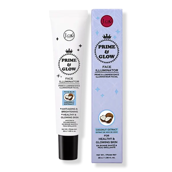 J.CAT BEAUTY Prime & Glow Face Illuminator Coconut Extract Blue