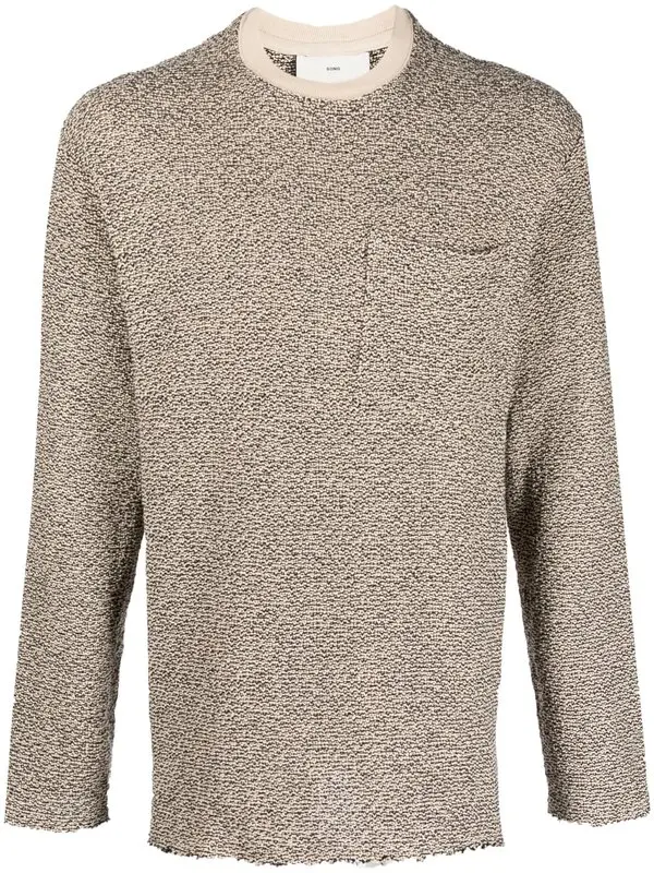 SONG FOR THE MUTE Long-sleeve Distressed Sweatshirt
