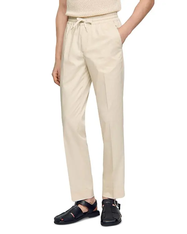 Sandro Alpha Straight-leg Drawstring Trousers - Light Beige