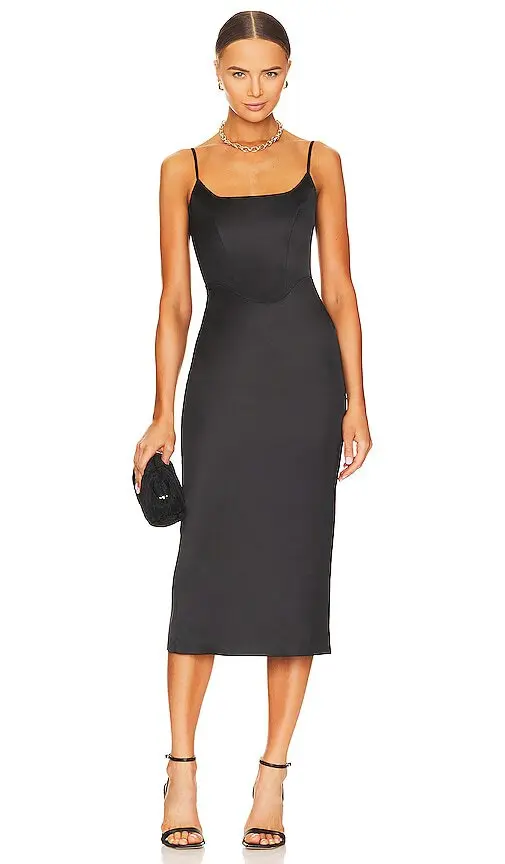 knee length dresses for ladies Marlo Midi Dress - Chocolate main image 1