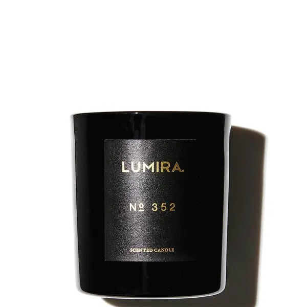 LUMIRA No.352 Leather And Cedar Black Candle 10.5 Oz