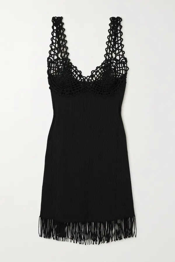 white christmas dresses Proenza Schouler Open Crochet Knit Tank Dress – AGN x 13