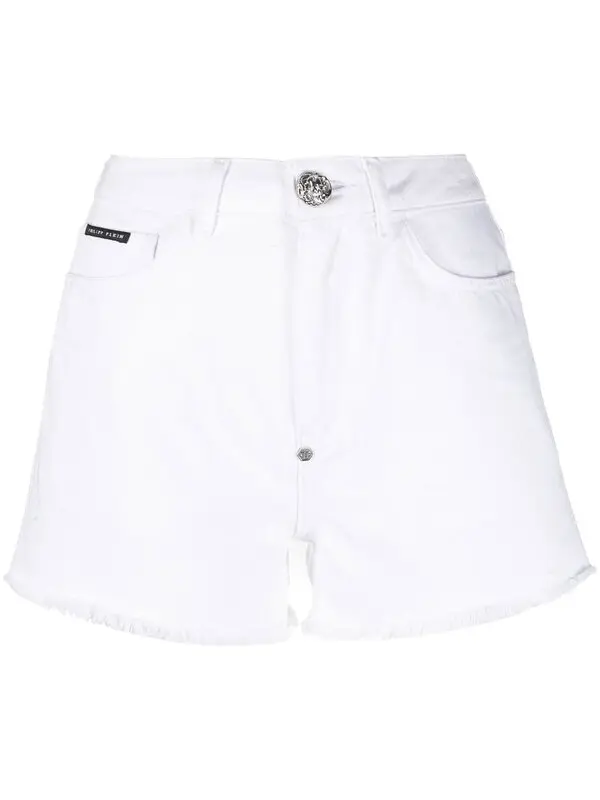 Philipp Plein Crystal-embellished Denim Shorts