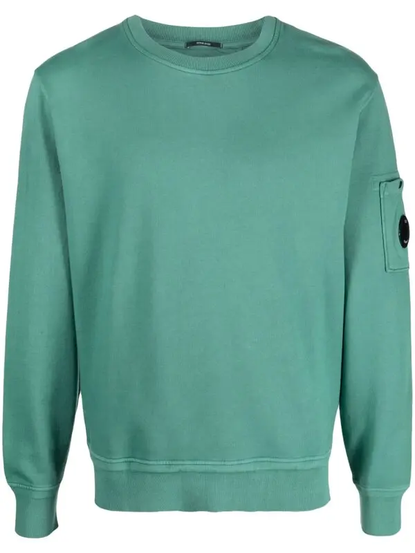 C.P. COMPANY Logo Patch Cotton Sweatshirt - Green