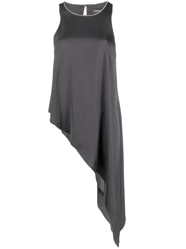 Peserico Asymmetric-hem Sleeveless Blouse