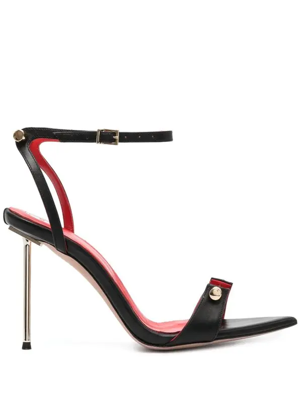 HARDOT 115mm Bar-pin Sandals - Black