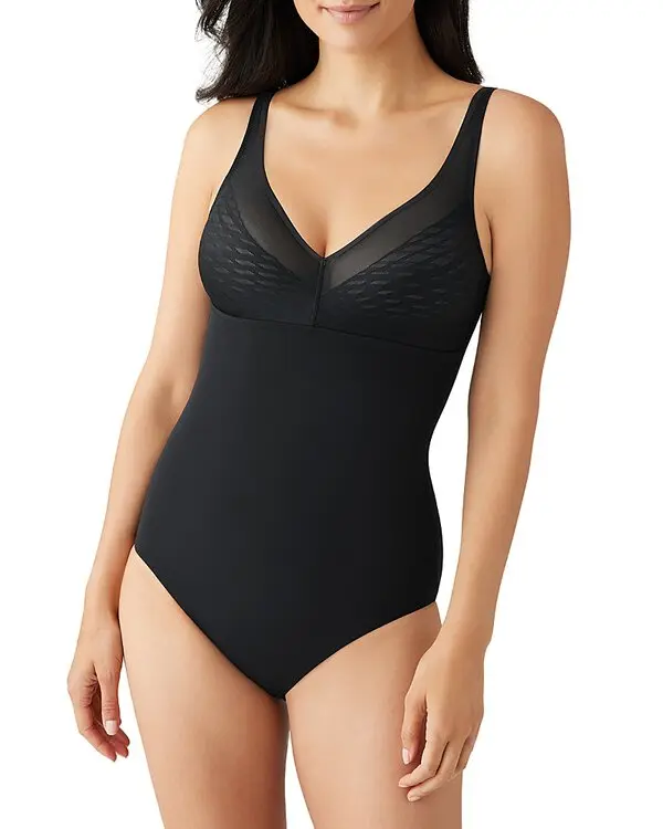 Wacoal Elevated Allure Wireless All In One Body Shaper - Black