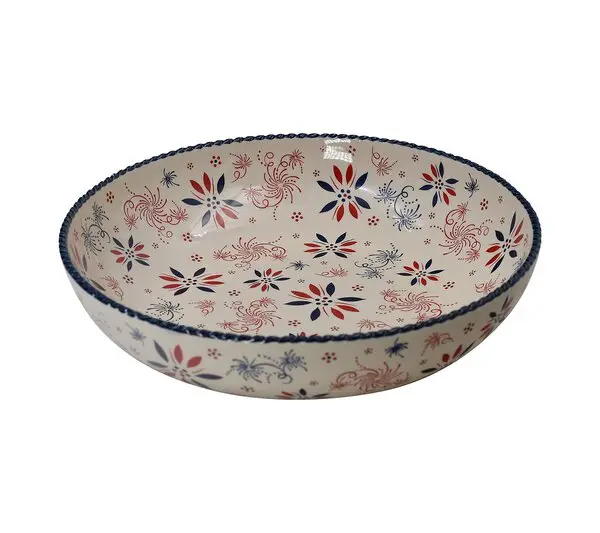 TEMP-TATIONS Seasonal 4-qt Shallow Pasta Serving Bowl