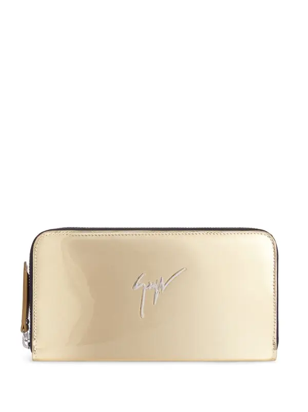 GIUSEPPE ZANOTTI Paula Logo-lettering Wallet - Gold