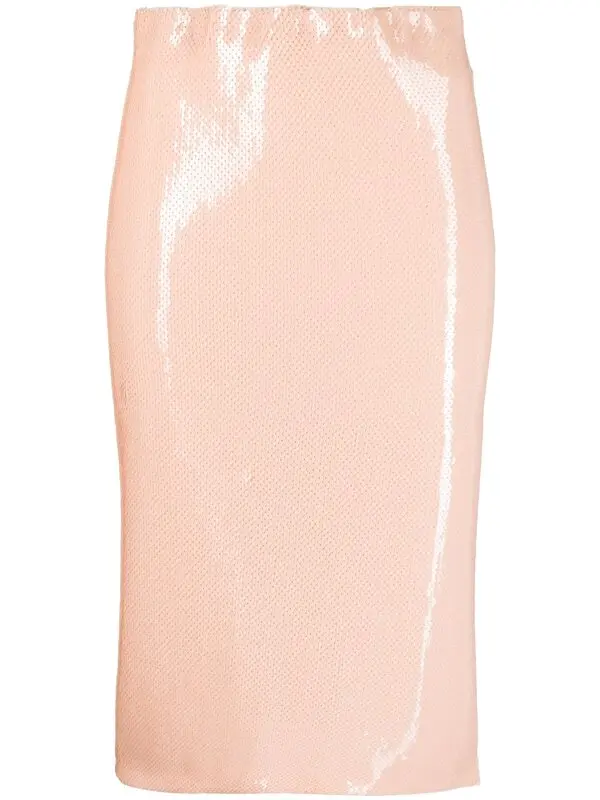 N°21 Sequin-design Midi Skirt