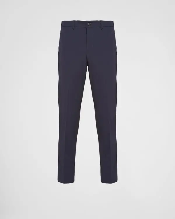 Prada Techno Stretch Slim Fit Pants - Navy