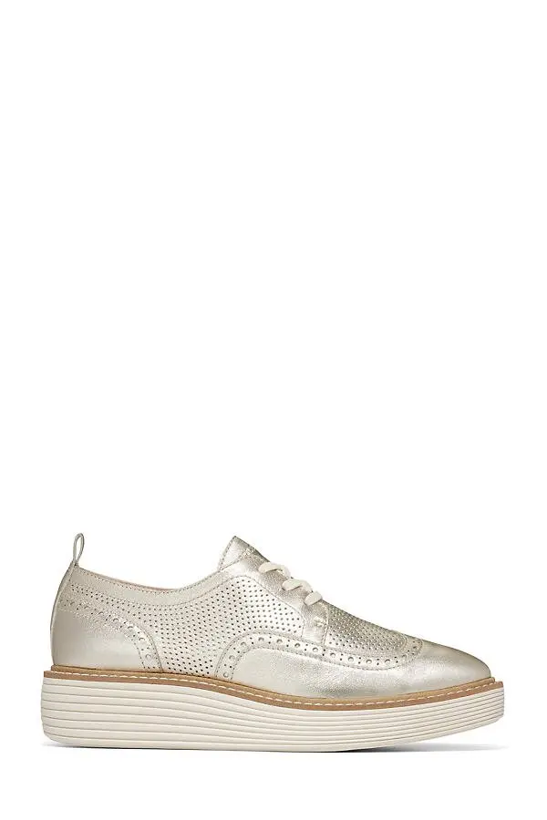 Cole Haan Original Grand Platform Oxfords - Gold