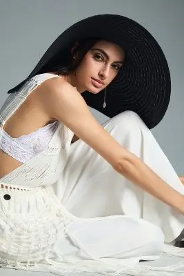 San Diego Hat Co | Floppy Hat - Paper & Polyester San Diego Hat Co Sun Hat Black Ultrabraid Extra Wide Brim  main image 2
