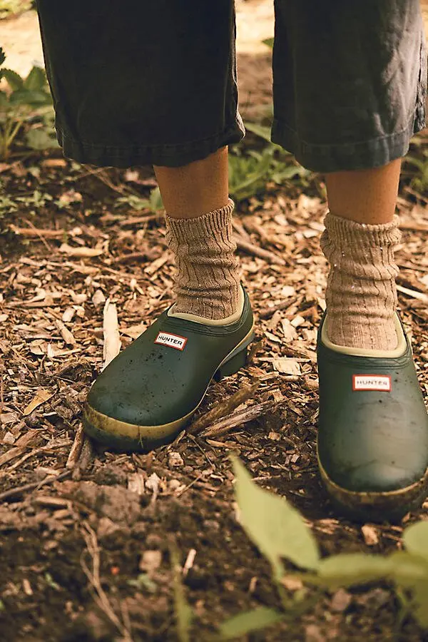Hunter Garden Clogs - Green Pattern
