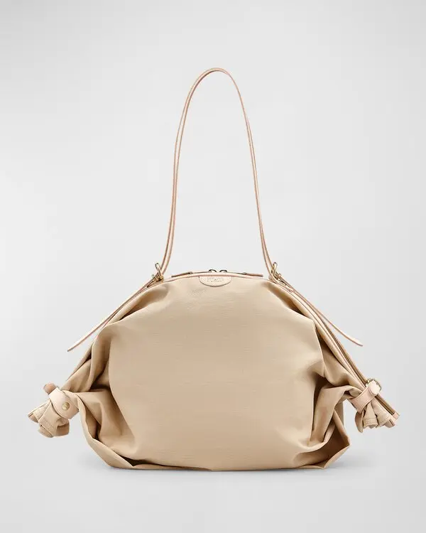 Il Bisonte Caramella Transformable Zip Tote Bag - Seashell/natural