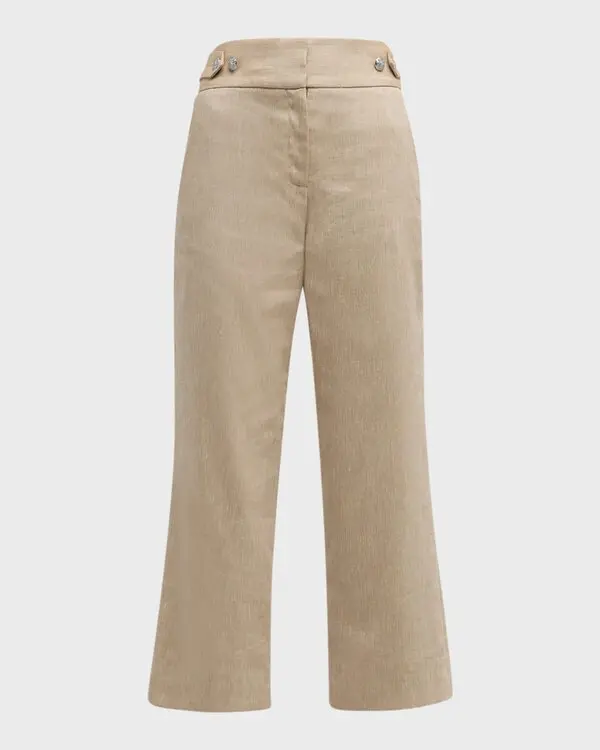 Veronica Beard Aubrie Wide Leg Pants - Neutrl