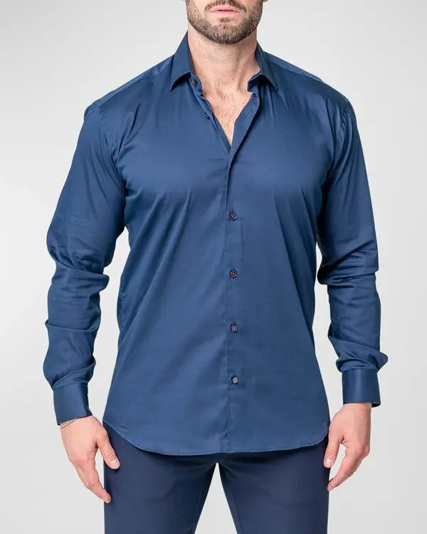 MACEOO Fibonacci Sleeknav Sport Shirt - Blue