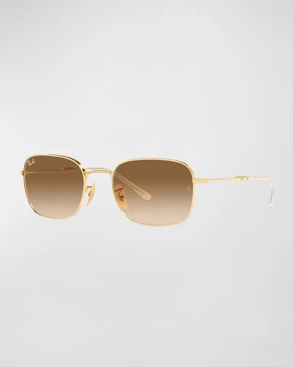 Ray-ban Engraved Logo Square Metal & Crystal Sunglasses - Gunmetal ...