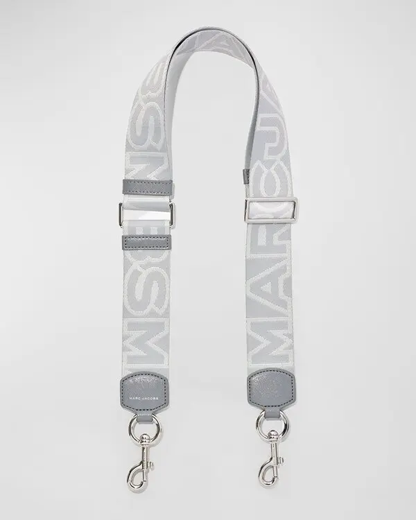 Marc Jacobs Outline Monogram Webbing Strap - Wolf Grey Multi