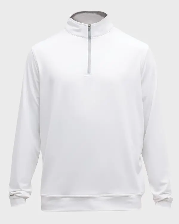 Peter Millar Perth Half-zip Terry Sweatshirt - British Gray
