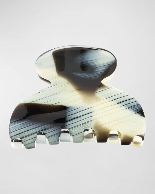 France Luxe Horn-patterned Couture Jaw Clip - Black Horn