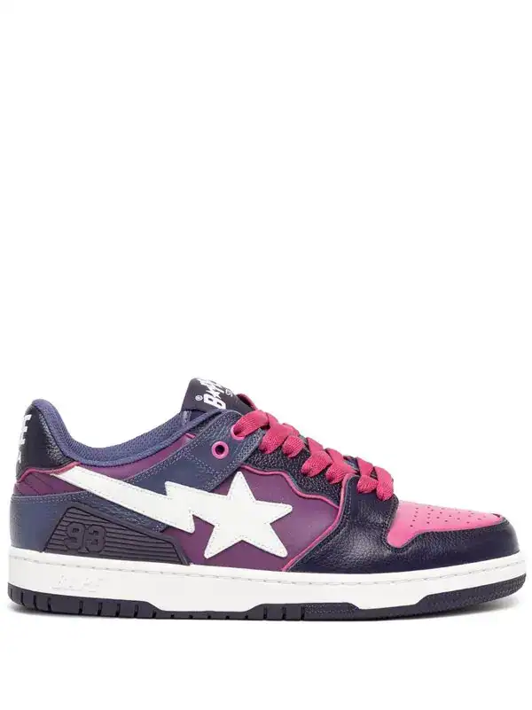 Patent Leather Bape Shoes 2021 Shoes Bapesta Purple 2021 A Bathing