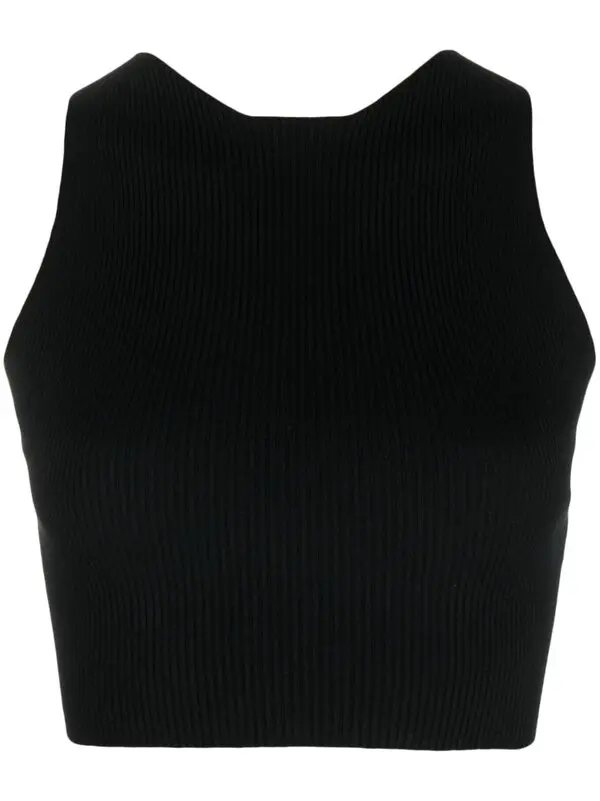 AERON Ribbed-knit Crop Top
