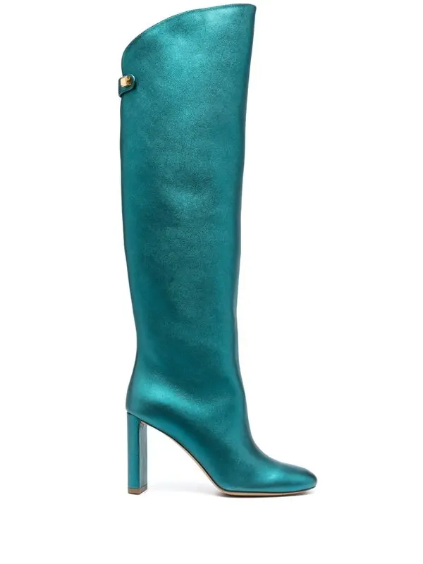 MAISON SKORPIOS Adriana 90mm Knee-high Boots - Blue