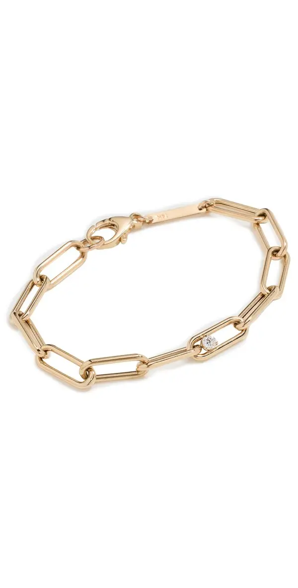Zoe Chicco 14k Prong Diamond Chain Bracelet - Yellow Gold