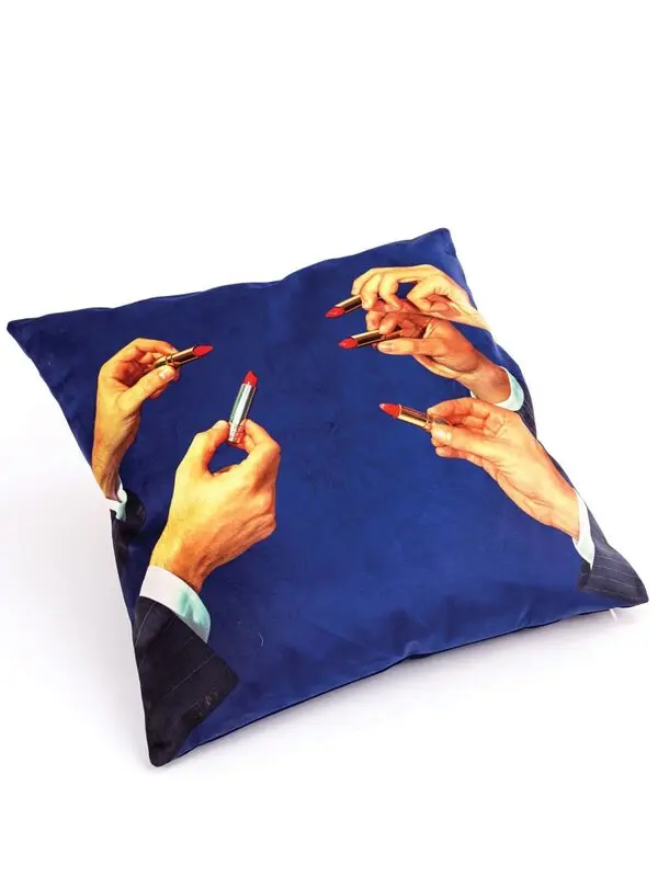 SELETTI Cuscino Rossetti Photograph-print Cushion - Blue