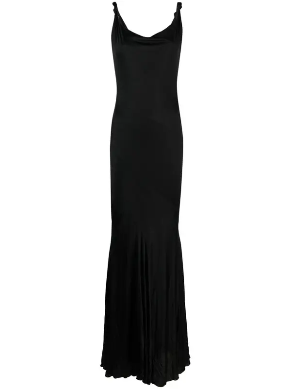 Blumarine Knot-detail Satin Gown
