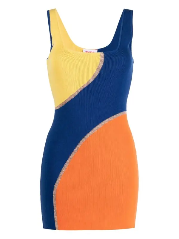Solid & Striped Colour-block Ribbed Dress