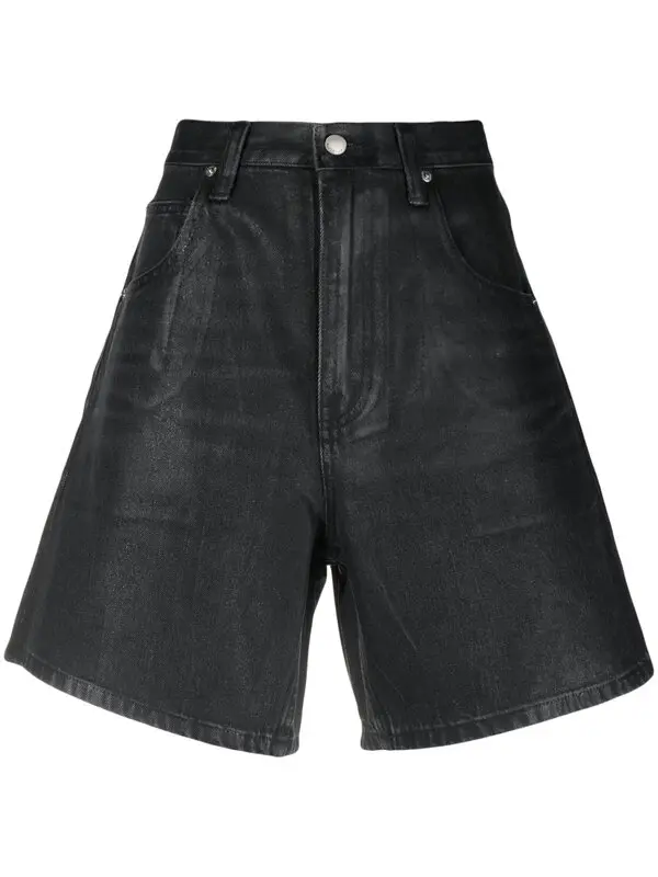 Alexander Wang Coated Denim Shorts