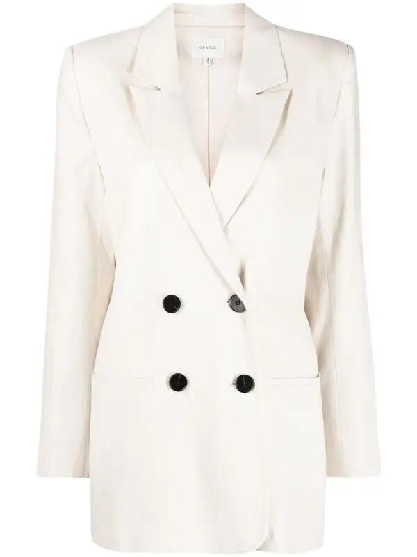 GESTUZ Double-breasted Lyocell Blazer