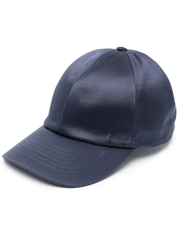 MAISON MICHEL Satin Curved-peak Cap