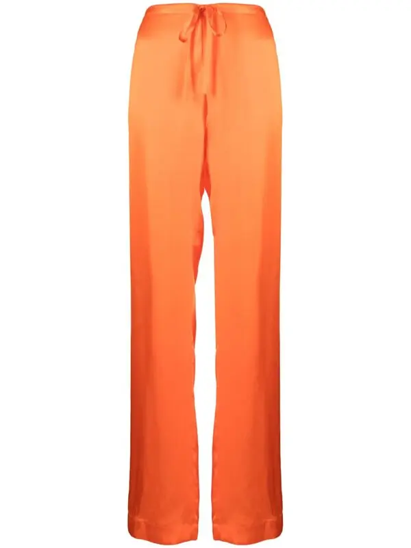 WOERA Silk Palazzo Trousers