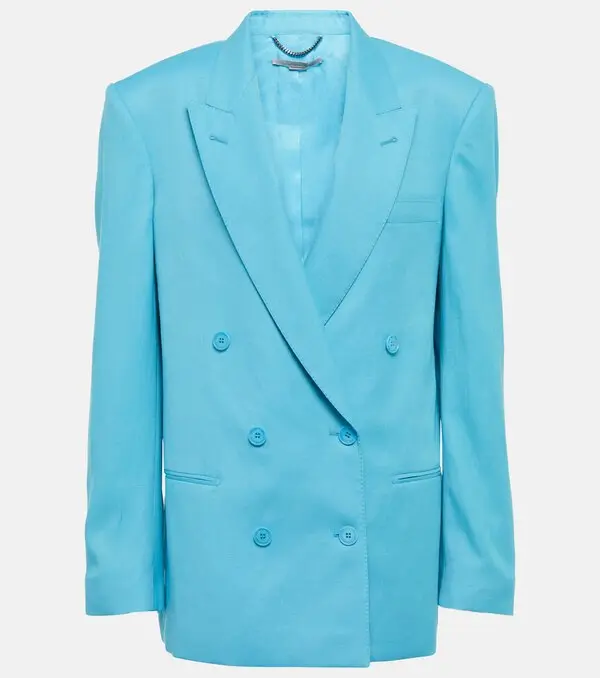 Stella McCartney Double-breasted Twill Blazer - Blue