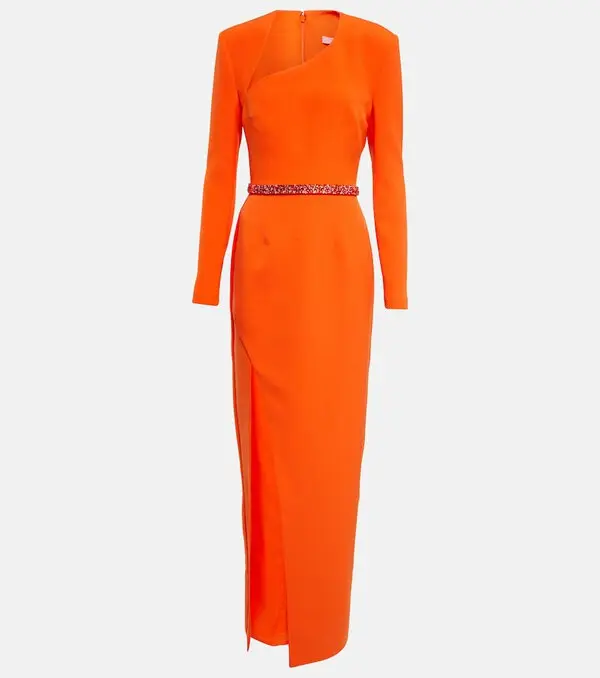 Safiyaa Embellished Crêpe Gown