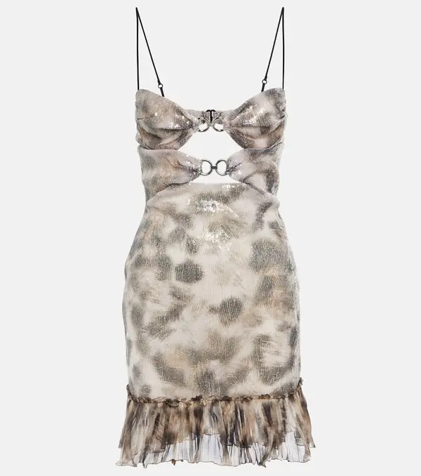 NENSI DOJAKA Sequin-embellished Minidress