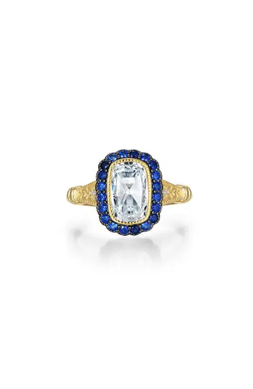 Lafonn Simulated Diamond And Sapphire Ring